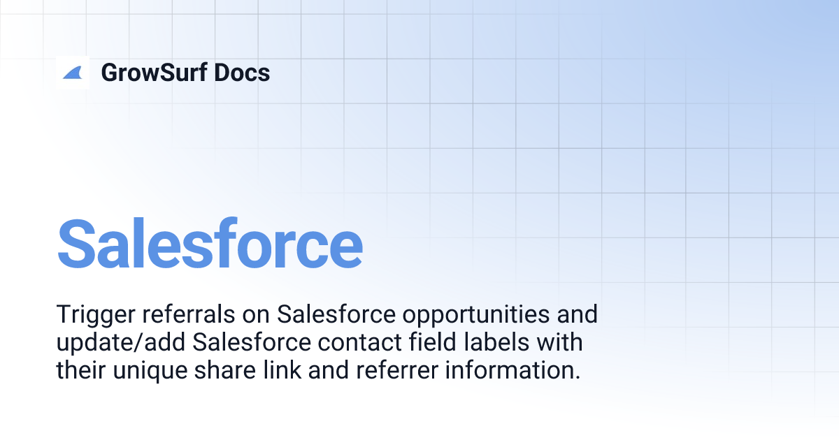 Salesforce | GrowSurf Docs